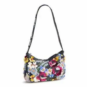 VERA BRADLEY Mini Roxbury Crescent Shoulder Bag