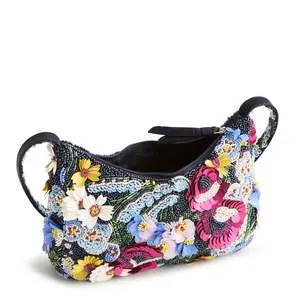 VERA BRADLEY Mini Roxbury Crescent Shoulder Bag