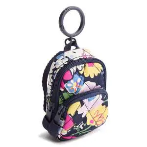 VERA BRADLEY Bancroft Backpack Bag Charm In Poppy Fields - Blue