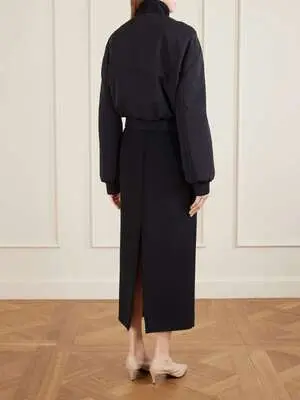 Khaite Cordan Cropped Shell Bomber Jacket