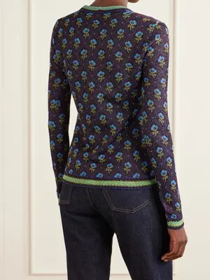 Etro Embroidered Jacquard Cardigan
