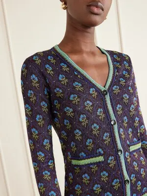 Etro Embroidered Jacquard Cardigan