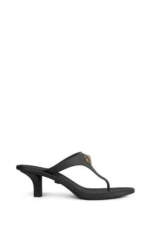 Versace Alia Rubber Thong Sandals - Black