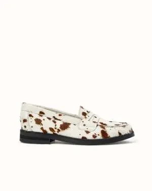 DUKE + DEXTER Wilde Cow Pony Penny Loafer - Brown