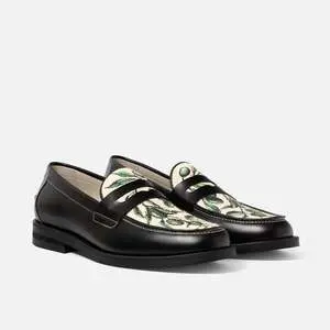 DUKE + DEXTER Wilde Raffia Penny Loafer