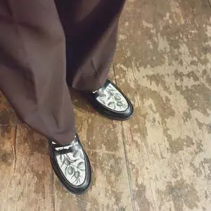 DUKE + DEXTER Wilde Raffia Penny Loafer