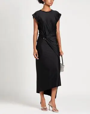 Rabanne Asymmetrical Gathered Crewneck Maxi Dress