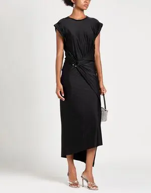Rabanne Asymmetrical Gathered Crewneck Maxi Dress