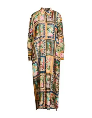 Momoni Silk Maxi Shirt Dress