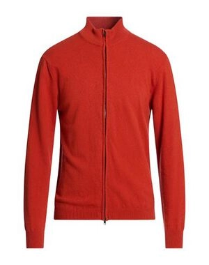 DANIELE FIESOLI DANIELE FIESOLI Wool & Cashmere Zip-Up Cardigan Rust