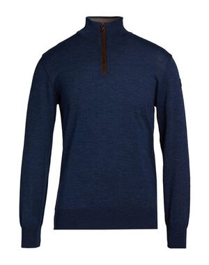 Paul & Shark Midnight Virgin Wool Half-zip Sweater - Navy