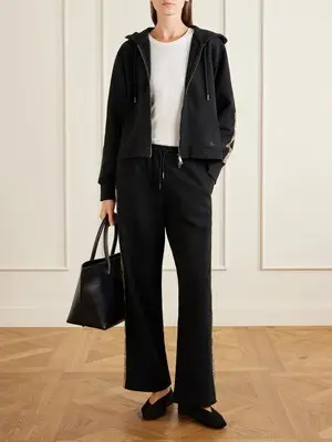 Burberry Jodie Checked Cotton-jersey Straight-leg Track Pants