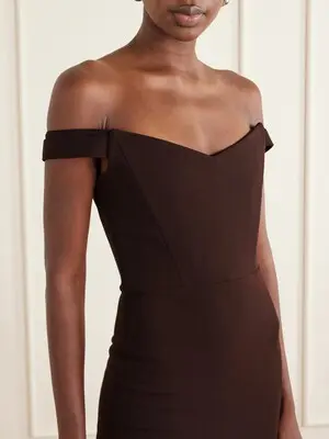 Alex Perry Off-the-shoulder Crepe Midi Dress