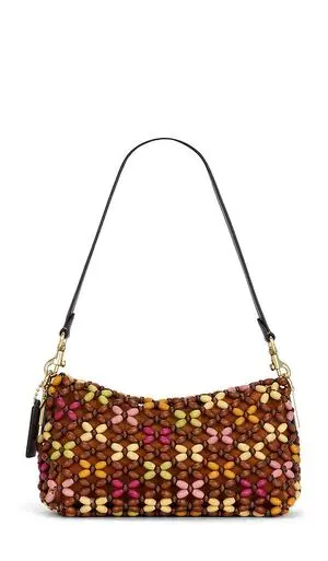 COACH Wooden Beaded Tabby Shoulder Bag 26 In Brown