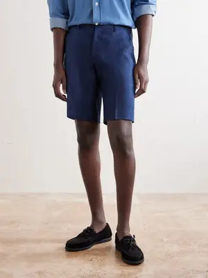 Anderson & Sheppard Straight-leg Linen Shorts