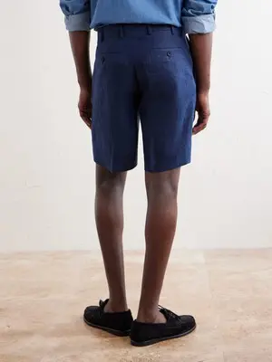 Anderson & Sheppard Straight-leg Linen Shorts
