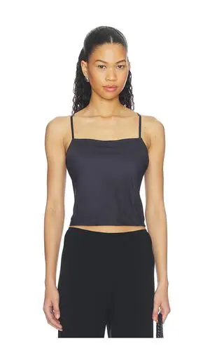 LESET Daniel Square Neck Tank In Navy