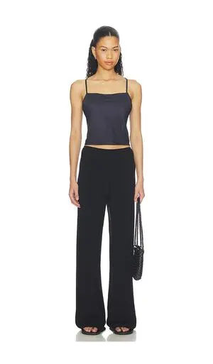 LESET Daniel Square Neck Tank In Navy