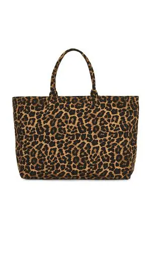 ANINE BING Leo Canvas Tote Bag In Brown