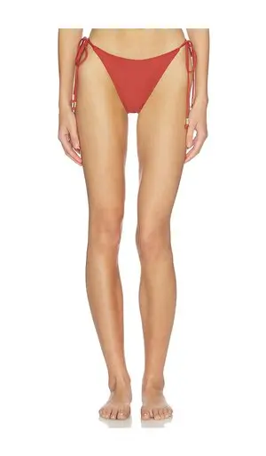 JUILLET Nat Bikini Bottom In Orange - Burnt Orange