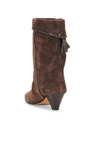 Isabel Marant Étoile Suede Pull-on Boots - Chocolate