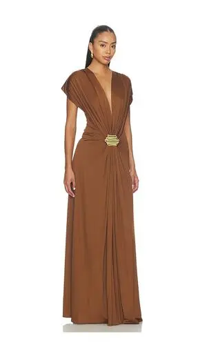 Alexis Lunaria Dress In Brown