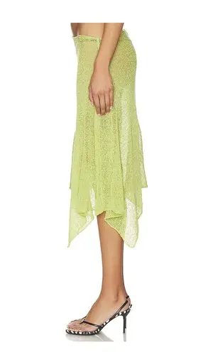 INDAH Neo Solid Versatile Skirt In Green