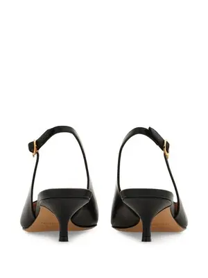 FERRAGAMO Gancini Leather Slingback Pumps