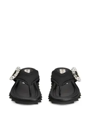 ROGER VIVIER Slidy Flip Satin Thong Sandals