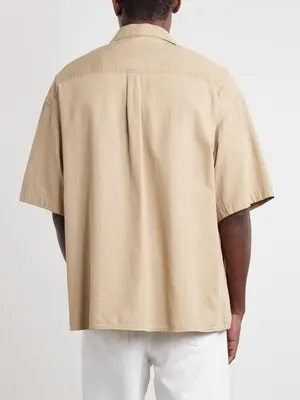 Loewe Camp-collar Anagram-detailed Cotton-twill Shirt