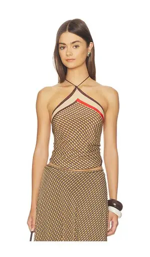 SIR. Cooper Scarf Top - Brown