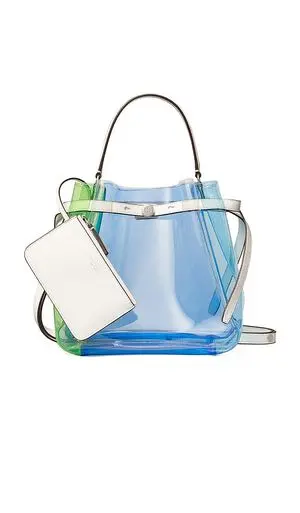 Tory Burch Romy Color-block Clear Bucket Bag - Multi