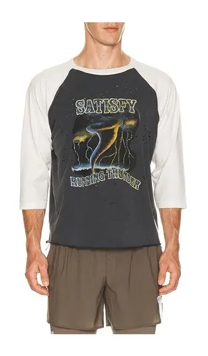 Satisfy Mothtech Baseball Tee In . Also - Grey