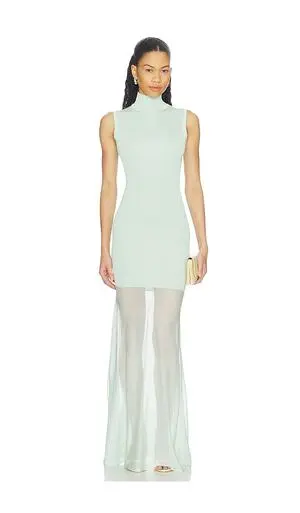 SEROYA Amine Knit Maxi Dress - Mint