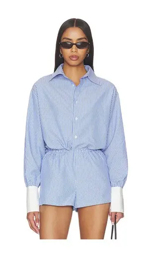 ALL THE WAYS Lucinda Button Down Top - Blue