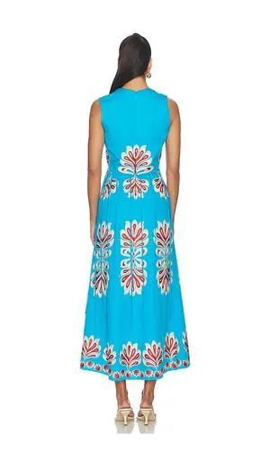Alexis Leontine Embroidered Poplin Top With Fringe Detail