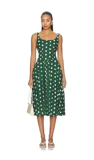 Cara Cara Regio Midi Dress - Green