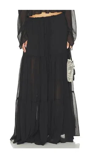 Arcina Ori Arcina Ori Alessandra Tiered Maxi Skirt Black