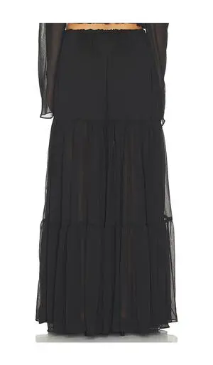 Arcina Ori Alessandra Tiered Maxi Skirt - Black
