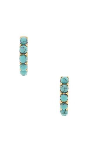 PETIT MOMENTS Turquoise Stone Huggies