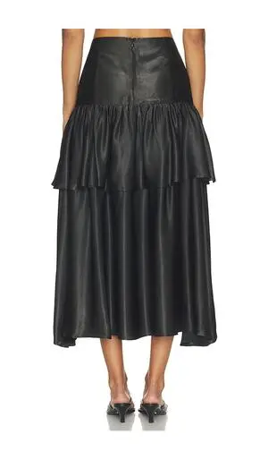 LAMARQUE Tiered Ruffle Midi Skirt
