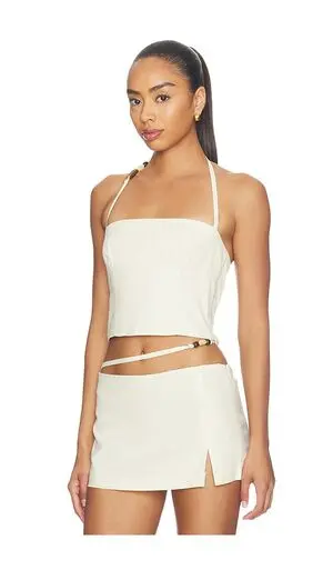 L'academie Kora Linen Halterneck Top