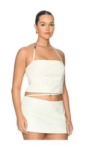 L'academie Kora Linen Halterneck Top