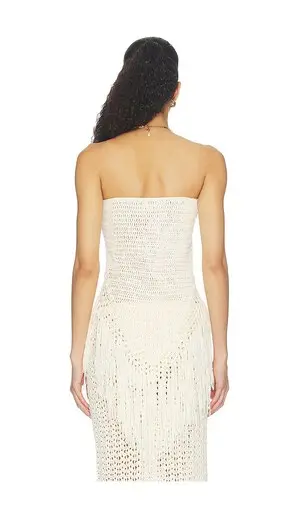 MORE TO COME Arna Strapless Crochet Top
