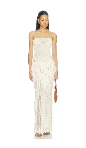 MORE TO COME Arna Strapless Crochet Top