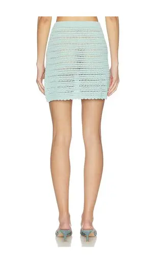 Show Me Your Mumu Offshore Crochet Knit Mini Skirt