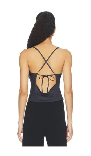 LESET Daniel Square Neck Tank - Navy