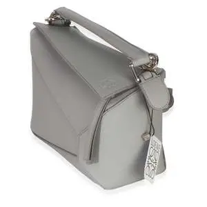 Loewe Grained Calfskin Puzzle Edge Bag - Gray