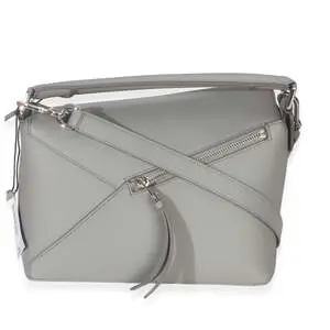 Loewe Grained Calfskin Puzzle Edge Bag - Gray