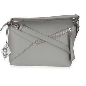 Loewe Grained Calfskin Puzzle Edge Bag - Gray